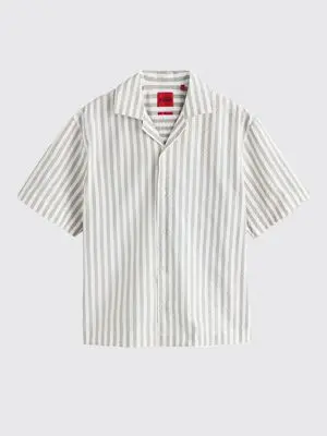 BOSS Striped Stretch Cotton Casual Shirt