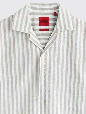 BOSS Striped Stretch Cotton Casual Shirt