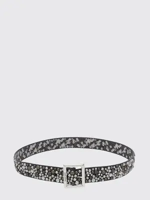 GOLDEN GOOSE Studded Leather Belt - Black