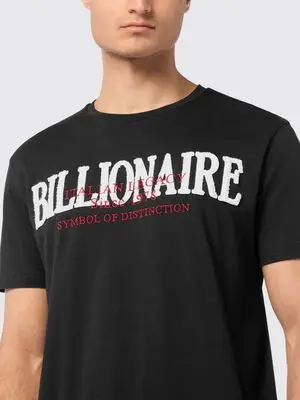 BILLIONAIRE Cotton T-shirt With Logo - Black