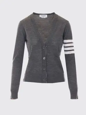 Thom Browne Slim Fit Virgin Wool 4-bar Cardigan - Grey