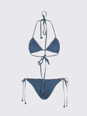 Zimmermann Triangle Bikini In Polyamide With Embroidered Details