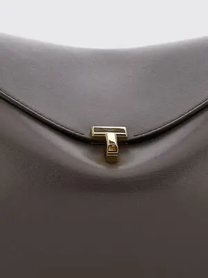 TOTEME T-lock Flared Leather Handbag - Brown