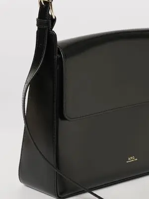 A.p.c. Leather Shoulder Bag - Black