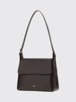 A.p.c. Virginie Flared Smooth Leather Shoulder Bag - Burnt