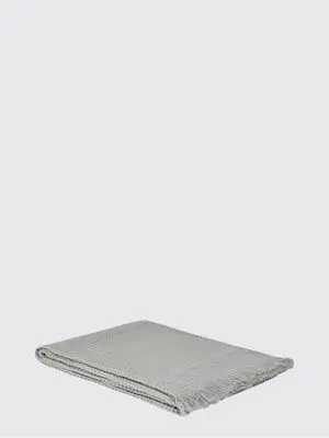 BELLORA Stone Waffle Cotton Sofa Throw With Fringed Edges - Grey