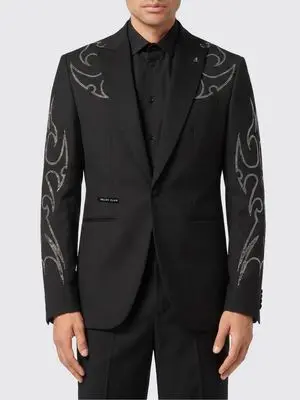 Philipp Plein Texas Wool Blend Blazer - Black