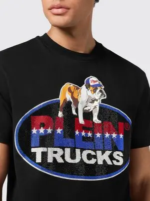Philipp Plein Printed Cotton T-shirt - Black