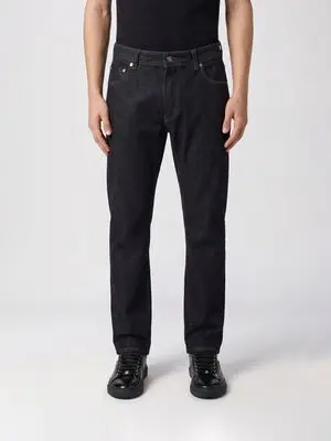 BILLIONAIRE Cotton Denim Straight Leg Jeans - Black