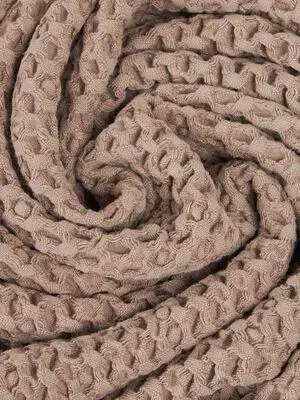 BELLORA Stone Double Summer Bedspread In Waffle Cotton