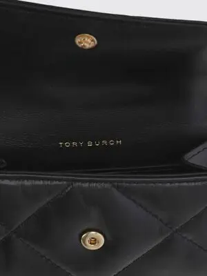 Tory Burch Kira Quilted Leather Card Holder With Double T Logo