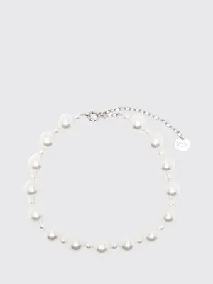 N° 21 Synthetic Pearl And Crystal Embellished Necklace - Multicolor