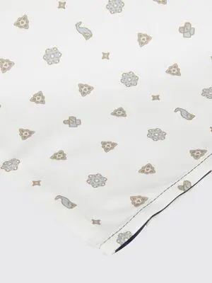 TRUSSARDI Bowtie Geometric Print Double Duvet Cover Set In Cotton Sateen