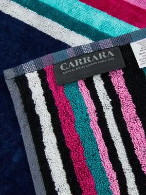 CARRARA Bora Bora Striped Cotton Terry Beach Towel