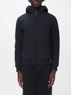 C.P. COMPANY Technical Fabric Hooded Windbreaker Jacket - Black