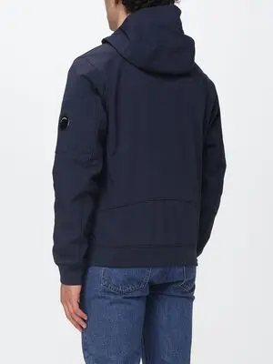C.P. COMPANY Technical Fabric Hooded Windbreaker Jacket - Blue