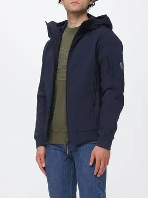 C.P. COMPANY Technical Fabric Hooded Windbreaker Jacket - Blue