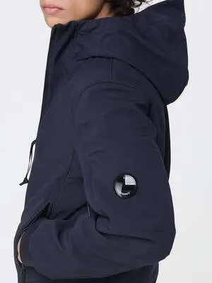 C.P. COMPANY Technical Fabric Hooded Windbreaker Jacket - Blue