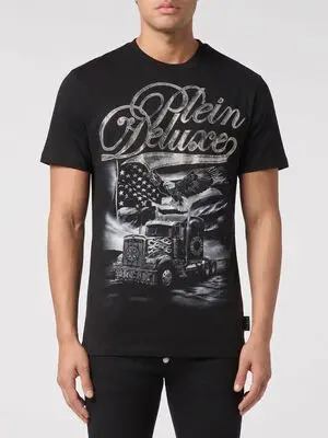 Philipp Plein T-shirt With Rhinestone Logo - Black