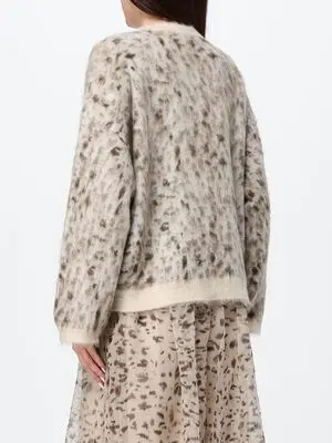 Brunello Cucinelli Abstract Print Wool And Mohair Blend Crewneck Sweater - Multicolor