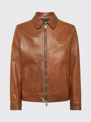 BILLIONAIRE Sheepskin Leather Jacket - Brown