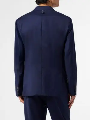 BILLIONAIRE Virgin Wool Single-breasted Blazer - Navy