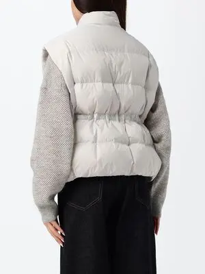 Brunello Cucinelli Water-repellent Quilted Technical Vest With High Neck