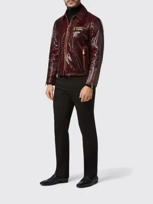 BILLIONAIRE Python Leather Jacket