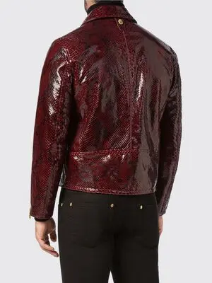 BILLIONAIRE Python Leather Jacket