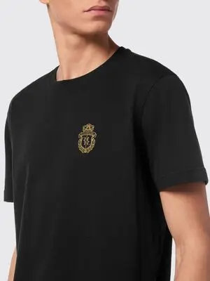 BILLIONAIRE Cotton T-shirt With Emblem - Black