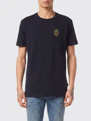 BILLIONAIRE Cotton T-shirt With Emblem - Navy