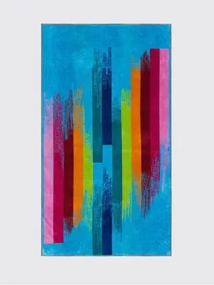 CARRARA Jamaica Multi Striped Cotton Terry Beach Towel