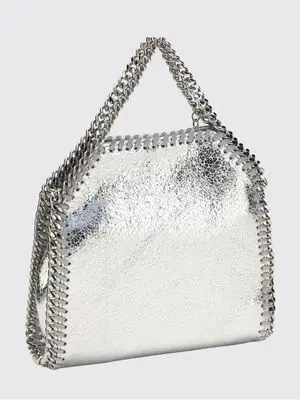 Stella McCartney Falabella Crackle-effect Mini Tote Bag - Silver