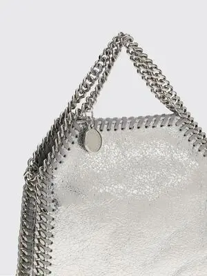 Stella McCartney Falabella Crackle-effect Mini Tote Bag - Silver