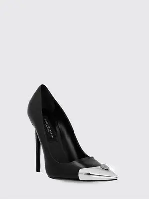 Philipp Plein Leather Pumps With Embellished Metal Almond Toe