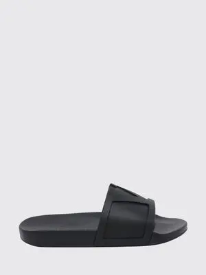 Valentino Garavani Coolside Rubber Slide Sandals With Vlogo Signature - Black