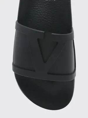 Valentino Garavani Coolside Rubber Slides With Vlogo Signature - Black