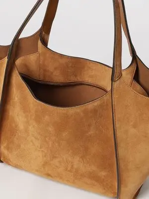 TOD'S Suede Calf Leather Shoulder Bag - Burnt