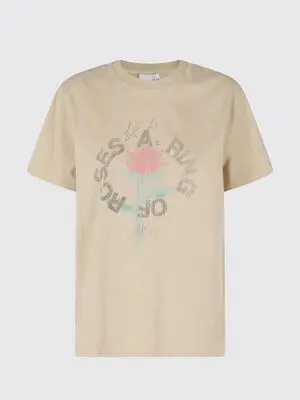 GANNI Printed Organic Cotton T-shirt - Brown