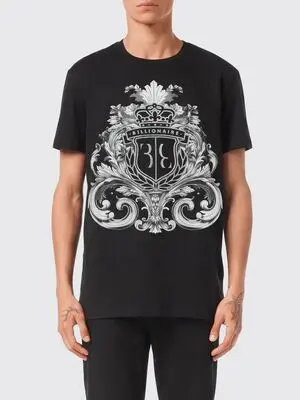 BILLIONAIRE Printed Cotton T-shirt Black
