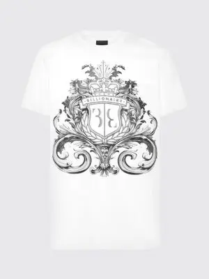 BILLIONAIRE Printed Cotton T-shirt - White