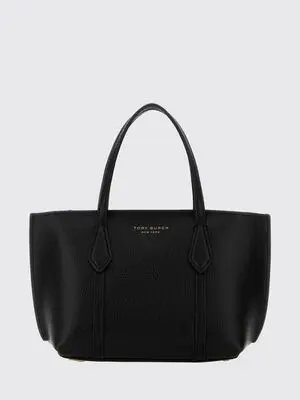 Tory Burch Perry Small Grained Leather Tote Bag With Removable Strap - Black