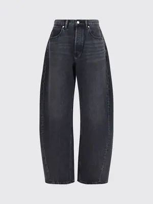 Alexander Wang High-waisted Baggy Jeans With Rhinestone Logo