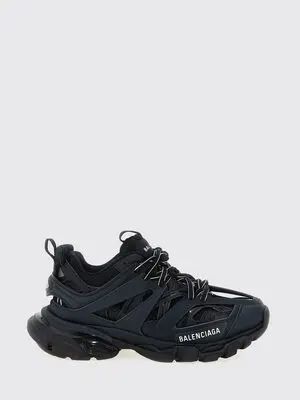 Balenciaga Track Mesh And Rubber Sneakers - Black