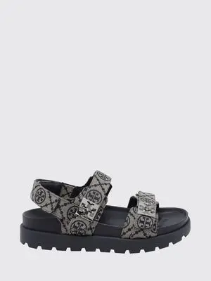 Tory Burch Mellow Double T Jacquard Canvas Platform Sandals - Blue