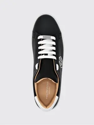 Philipp Plein Low-top Leather Sneakers With Hexagon Logo