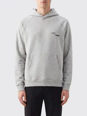 A.p.c. X Fragment Cotton Hoodie With Contrast Logo - Grey