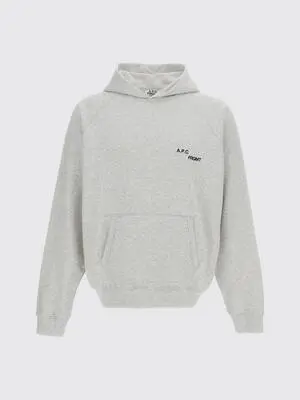 A.p.c. X Fragment Cotton Hoodie With Contrast Logo - Grey