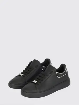 Philipp Plein Bi-leather Low-top Sneakers With Chunky Sole - Black