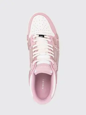 Amiri Skel Low-top Sneakers In Two-tone Leather With Perforated Toe And Padded Ankle
